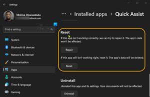 Fix Quick Assist Error Code OR An Error Has Occurred