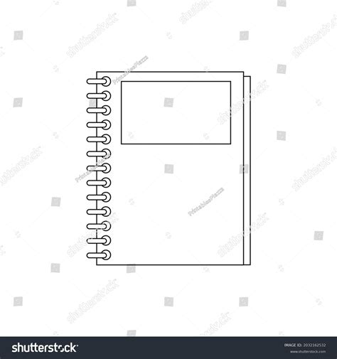 School Notebook Outline Icon Illustration Stock Vector Royalty Free 2032162532 Shutterstock