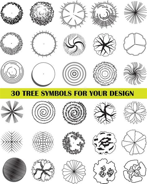 Tree Top View Silhouettes Set Vector EPS 10 Stock Vector Illustration Of Decorative Bush