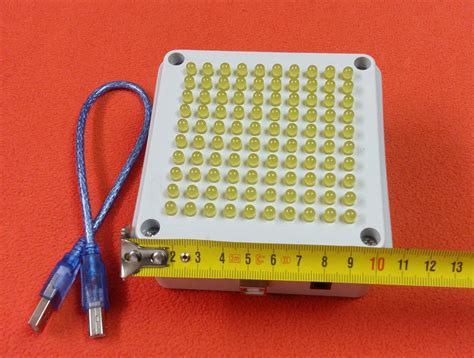 AMARILLO LED MATRIX Display Cube Box Luz Led Caja De Luz Caja De Luz Disco Luz Matriz Led