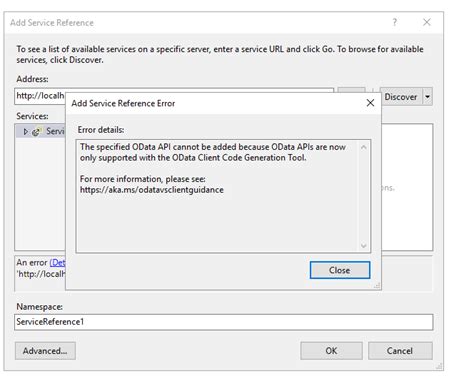 C Wcf Reference Can Not Be Updated Stack Overflow