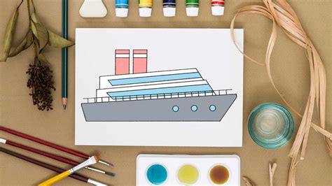 آموزش تصویری نقاشی کشتی حرفه ای برای کودکان