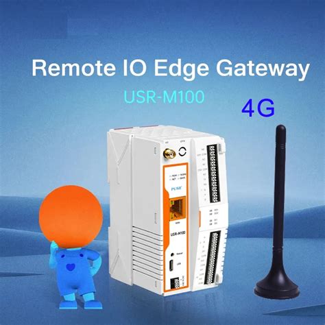 din rail industrial 4g lte remote io edge gateway usr m100 eau