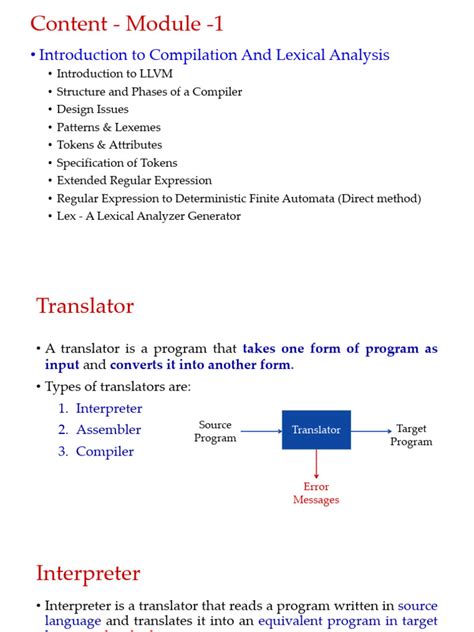 module 1 pdf compiler parsing