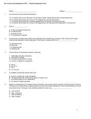 PCE Mock Exam Set Pdf Pre Contract Examination PCE Mock Examination Set Name Branch