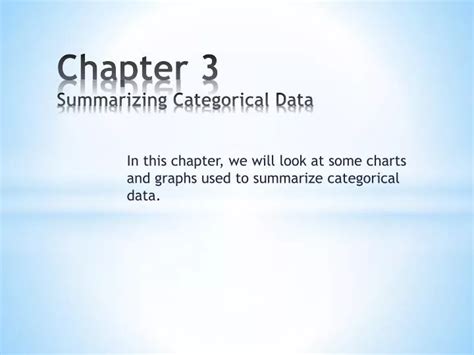 Ppt Chapter 3 Summarizing Categorical Data Powerpoint Presentation
