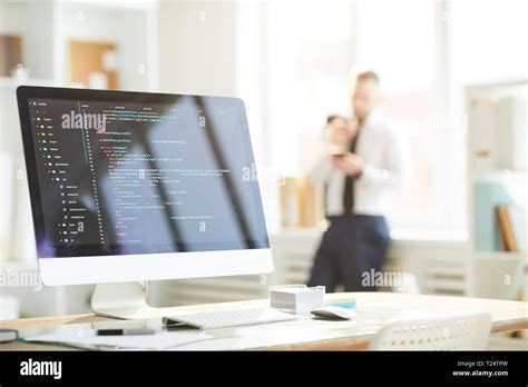 Data On Computer Screen Stock Photo Alamy