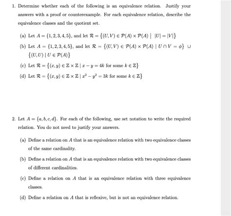 Solved 1 Determine Whether Each Of The Following Is An Chegg Com