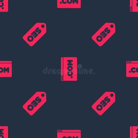 Set Seo Optimization And Ui Or Ux Design On Seamless Pattern Vector