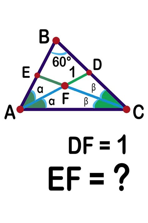 Finding The Length Of The Line Segment Ef Of The Angle Bisector