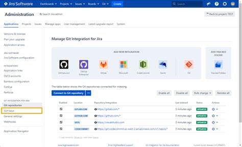 Add Private Ssh Keys Git Integration For Jira Self Managed