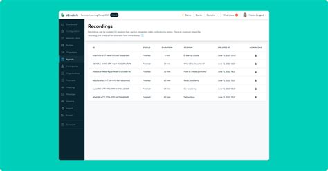 Easy Recording And Downloading Session Recordings