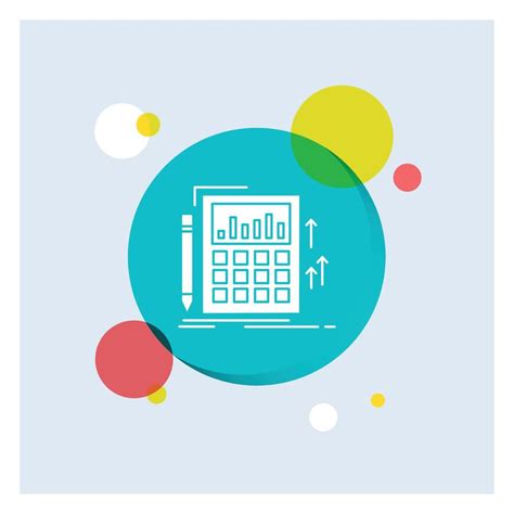 Accounting Audit Banking Calculation Calculator White Glyph Icon Colorful Circle Background