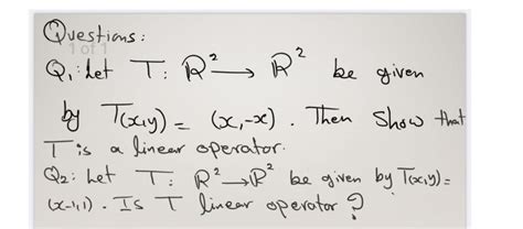 solved questions q ﻿let t r2longrightarrowr2 ﻿be given by