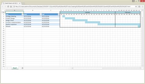 vue spreadsheet regarding how to create a javascript gantt chart using