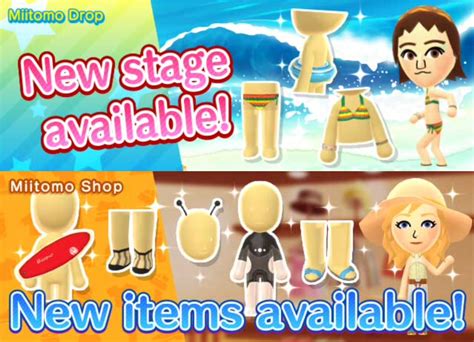 Miitomo New Miitomo Drop Stage And Items 72216