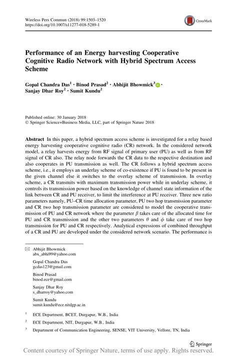 Performance Of An Energy Harvesting Cooperative Cognitive Radio Network With Hybrid Spectrum