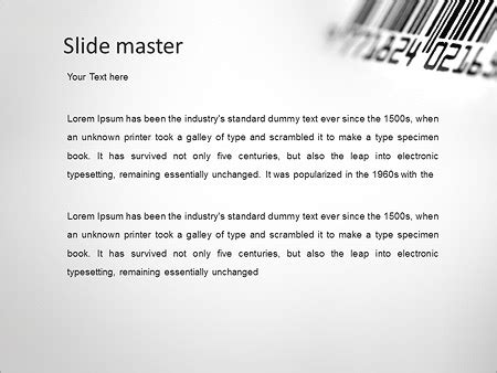 Product Barcode PowerPoint Template Backgrounds Google Slides ID