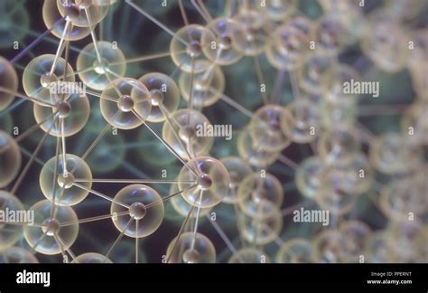 Abstract Image Of Interconnected Spheres In Science Concept Molecular
