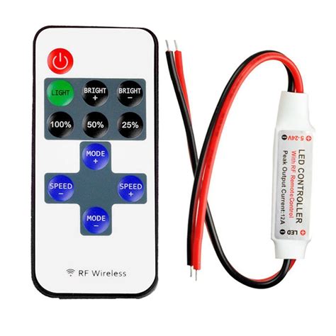 VDC Single Color LED Controller With Dynamic Modes Key RF