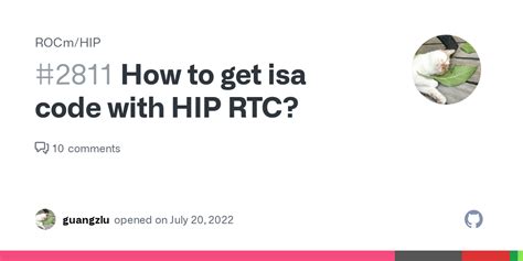 How To Get Isa Code With Hip Rtc · Issue 2811 · Rocmhip · Github