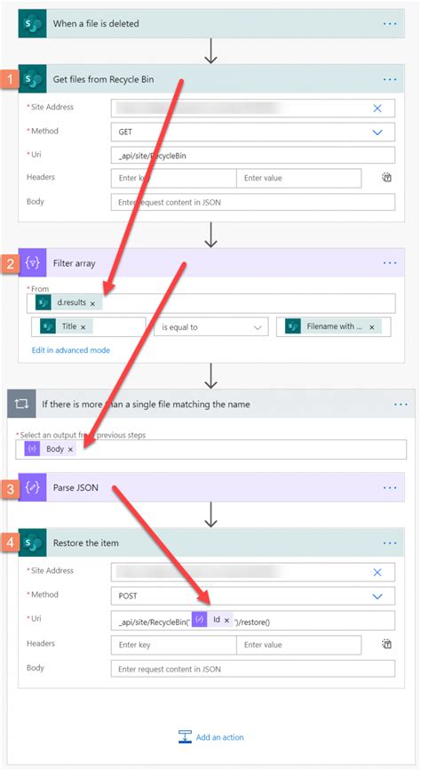 restore removed files in sharepoint with power automate tomasz
