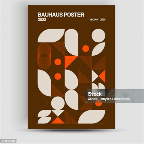 바우하우스 기하학적 패턴 배경입니다 현대 수직 모자이크 배너 벡터입니다 트렌디 한 바우 하우스 패턴 배경 0명에 대한 스톡 벡터