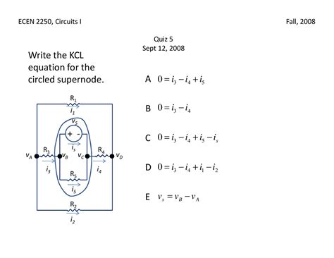 Practice Quiz 5 Introduction To Circuits And Electronics Ecen 2250 Docsity