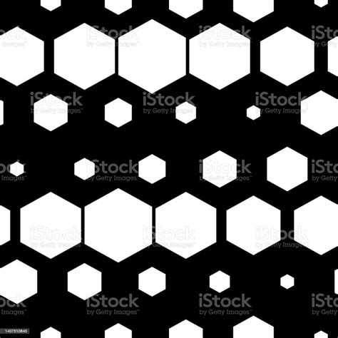 벡터 일러스트레이션 육각형 질감 흑백 기하학적 이음새가 없는 패턴 모자이크 추상적 배경 육각형 반복 기하학적 다각형 텍스처 0