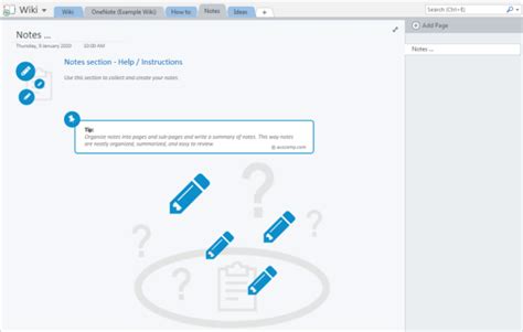 OneNote Wiki Templates