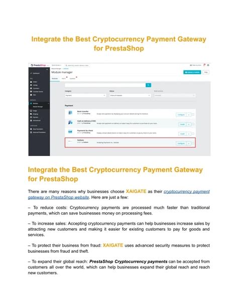 Ppt Integrate The Best Cryptocurrency Payment Gateway For Prestashop Powerpoint Presentation