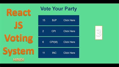 react js tutorial voting system part 3 youtube