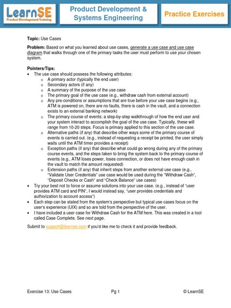 13 use cases pdf use case automated teller machine