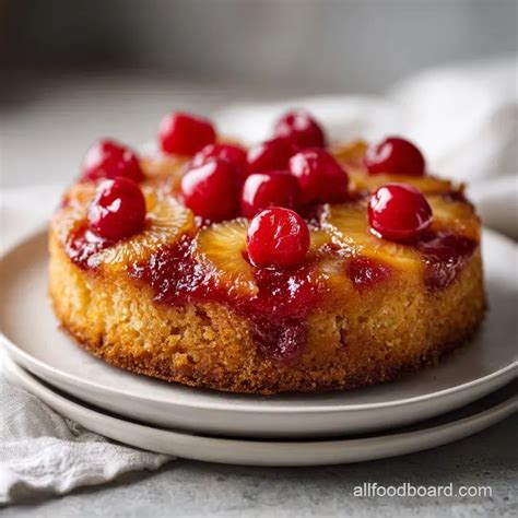 Pineapple Upside Down Cake With Cake Mix And Cherries All Food Board