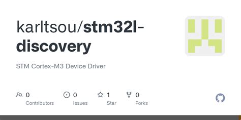 Github Karltsoustm32l Discovery Stm Cortex M3 Device Driver