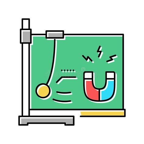 Physics School Subject Color Icon Vector Illustration Stock Vector