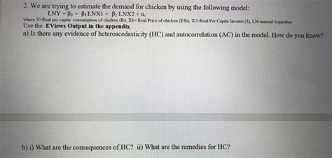 Solved Can You Solve The Econometrics Problem With The