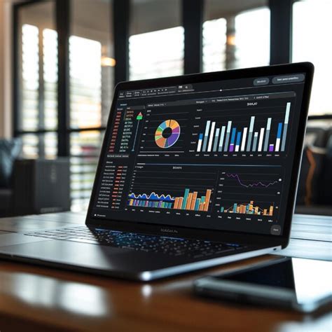 A Digital Dashboard Displaying Realtime Financial Data And Kpis Premium Ai Generated Image