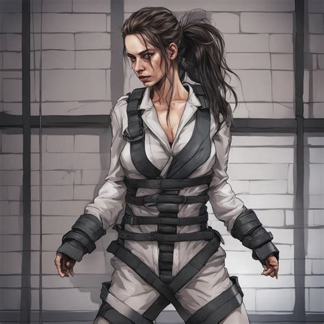 Female Inmate Prisoner Fully Tied Up And Strapped By Cardimart On
