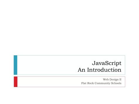 PPT JavaScript An Introduction PowerPoint Presentation Free Download ID 2933612
