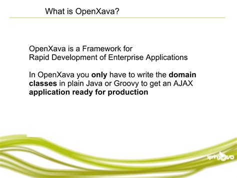 Openxava Rapid Development For Business Applications Odp