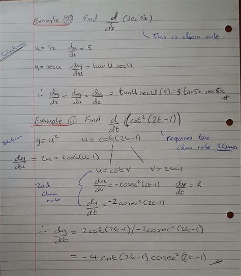 A Level Maths Notes A2 Differentiation Quotient Rule Part 4