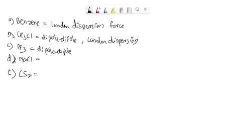 Solved Name The Type S Of Intermolecular Forces That Exists Between