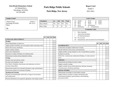 Free Printable Report Card Templates Word Excel Simple And Blank