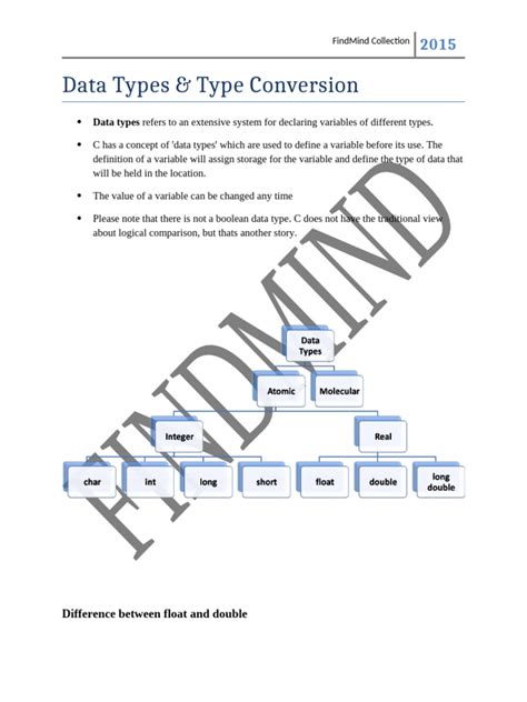 Datatype And Typeconversion Pdf Data Type Integer Computer Science