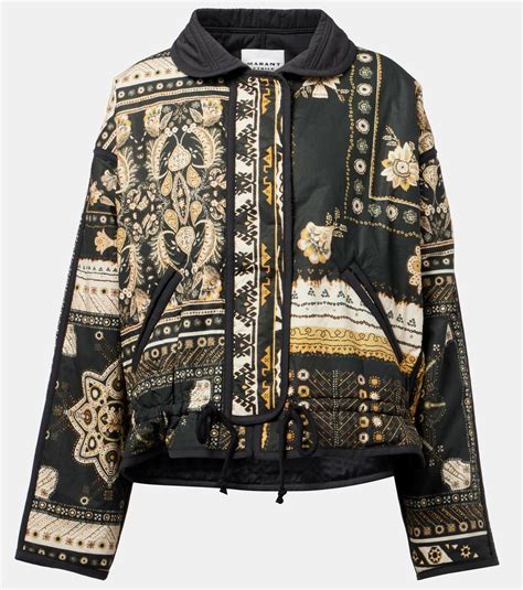 Marant Etoile Granger Printed Cotton Bomber Jacket Isabel Marant Etoile