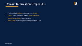 Troubleshooting DNS With Dig PPT