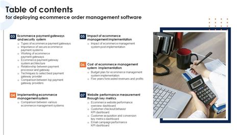 Table Of Contents For Deploying Ecommerce Order Management Software Themes Pdf
