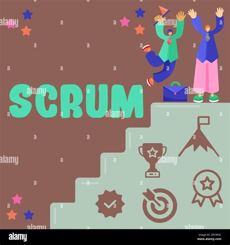 Conceptual Caption Scrum Business Showcase Handwriting As Distinct From Print Written