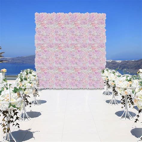 Artificial Fake Flower Wall Panel Hydrangea Backdrop Banquet Wedding